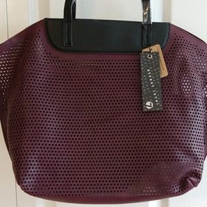 Bags | Street Level Maroon Tote With Inside Extra Bag | Poshmark